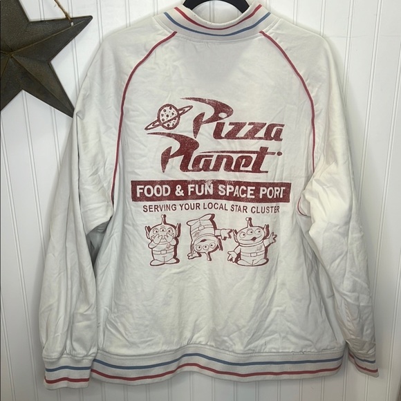 Disney | Jackets & Coats | Toy Story Pizza Planet Zip Up Jacket Size ...
